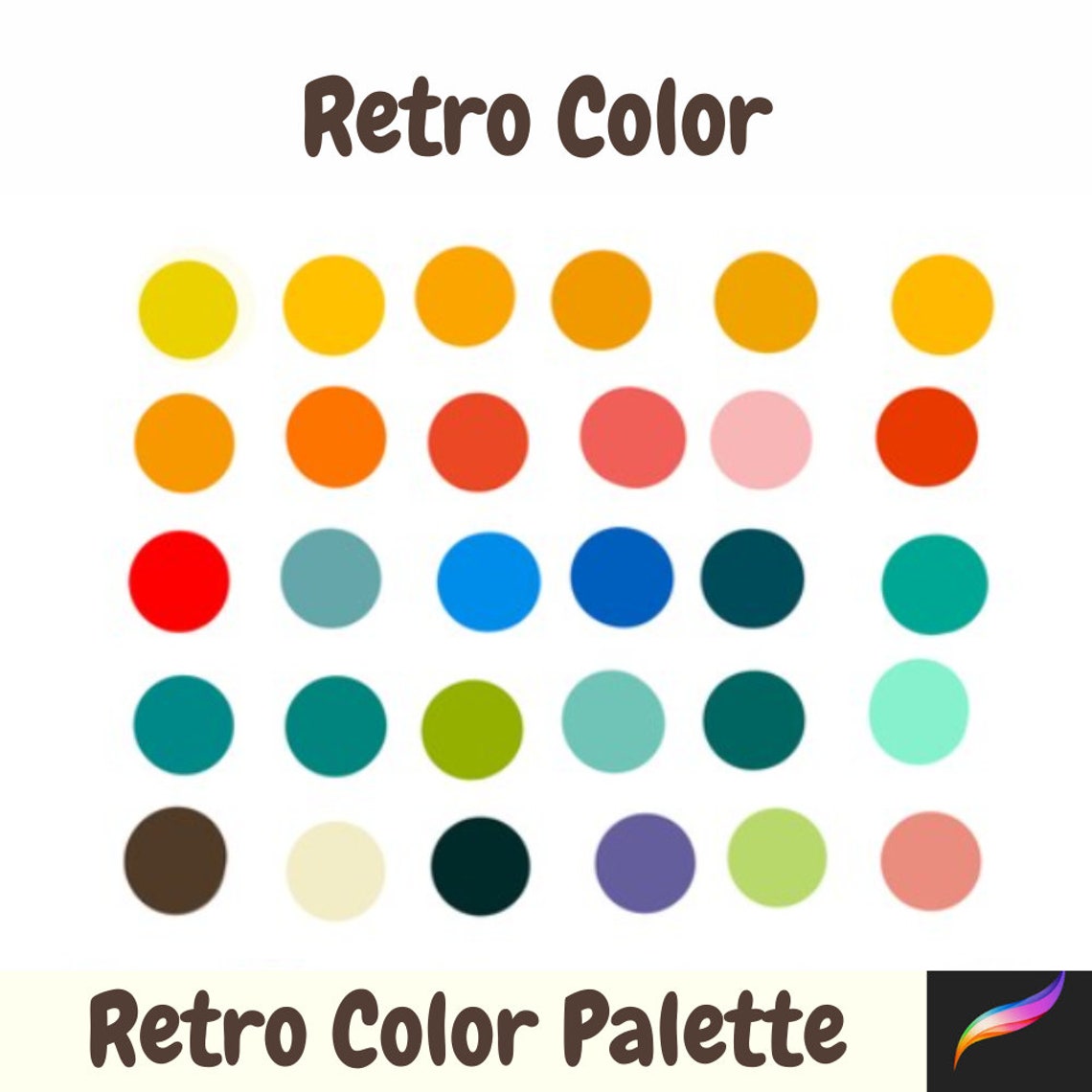 Retro Color Palette / Vintage Color Palette / Color Palette / Procreate ...