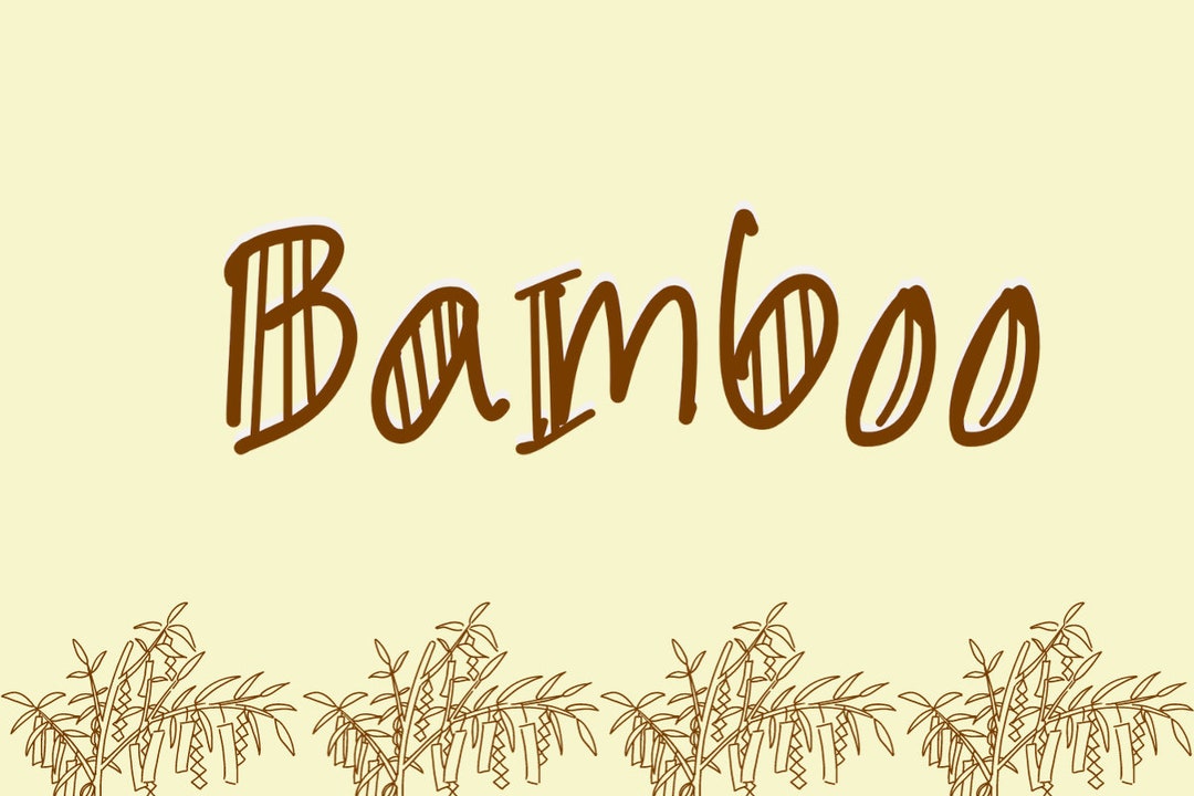 Bamboo Font Hand Written Font Procreate Font Cute Font - Etsy Australia