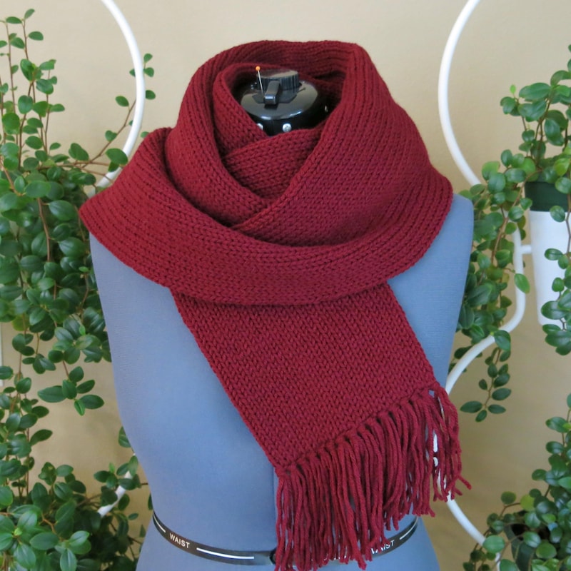 Red Scarf - Etsy