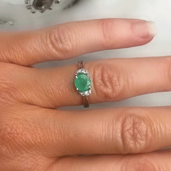 Emerald Ring - Etsy UK