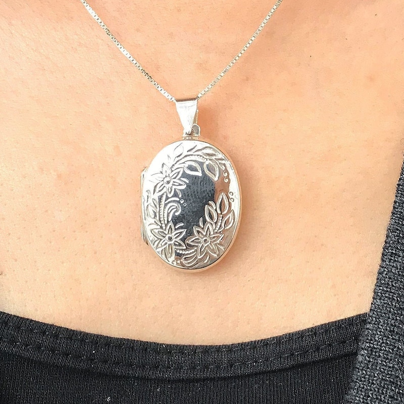 Silver Oval Locket - Etsy