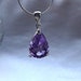 Genuine Amethyst Pear Solitaire Teardrop Silver Pendant Necklace ...