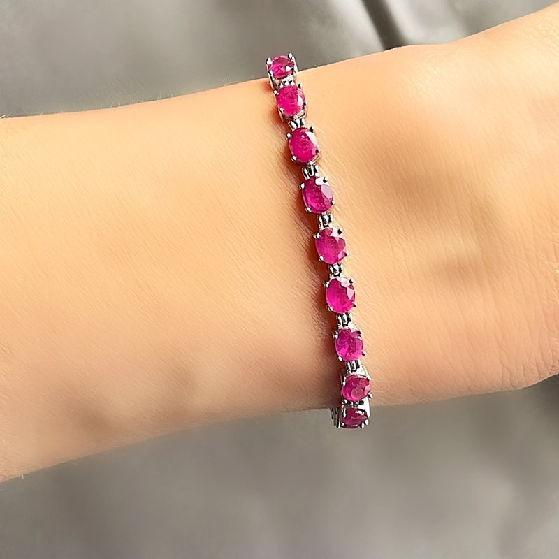 Ruby Bracelets for Women - Etsy UK