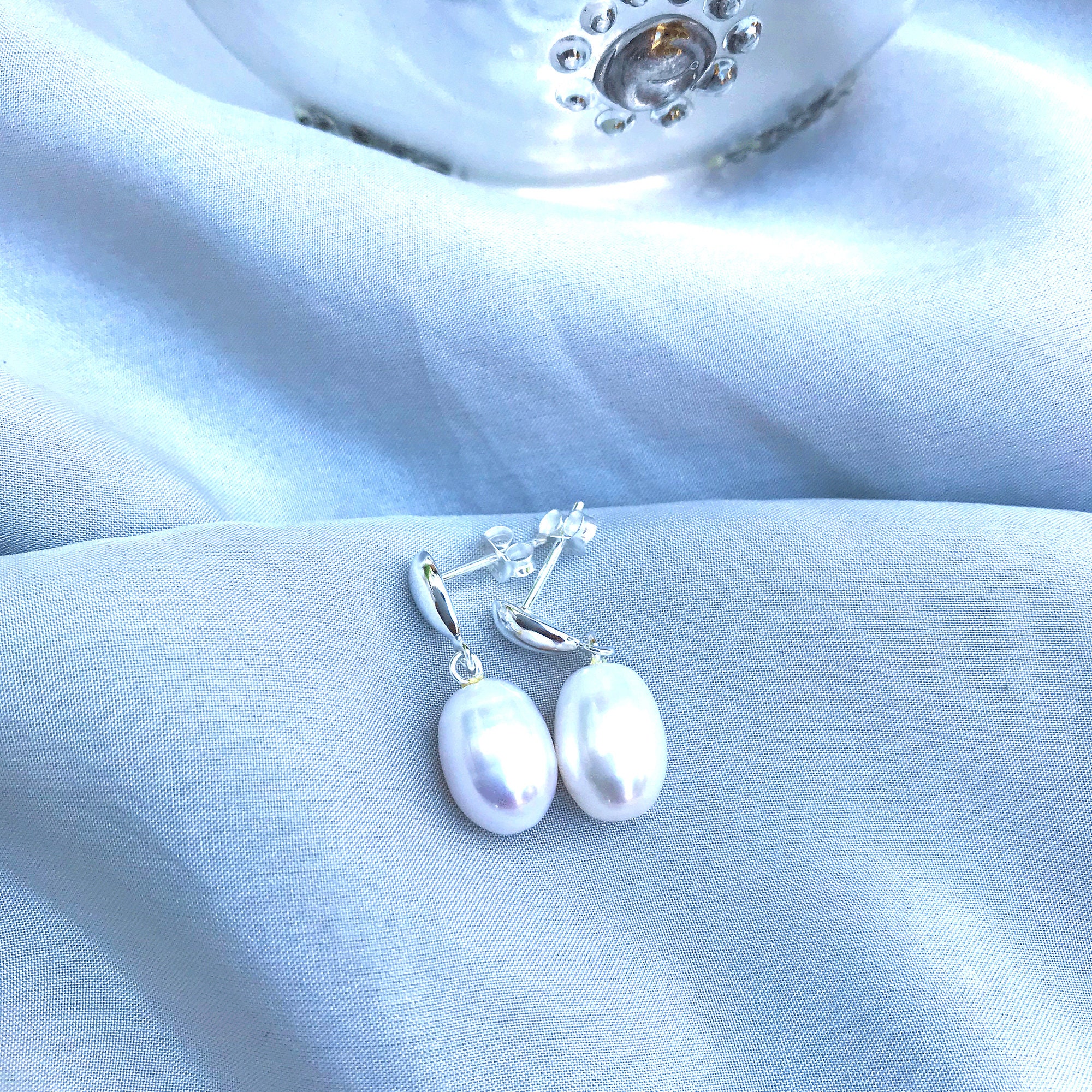 Natural AAA White Pearl Pear Shaped Teardrop Dangle Drop - Etsy UK