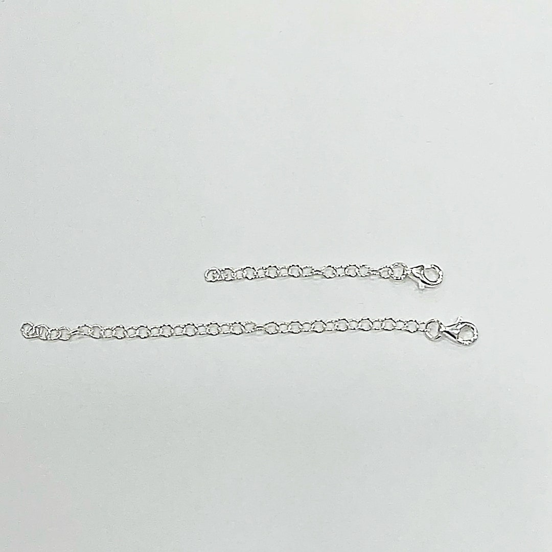 Sterling Silver Chain Extension Extender With Lobster Clasp - Etsy