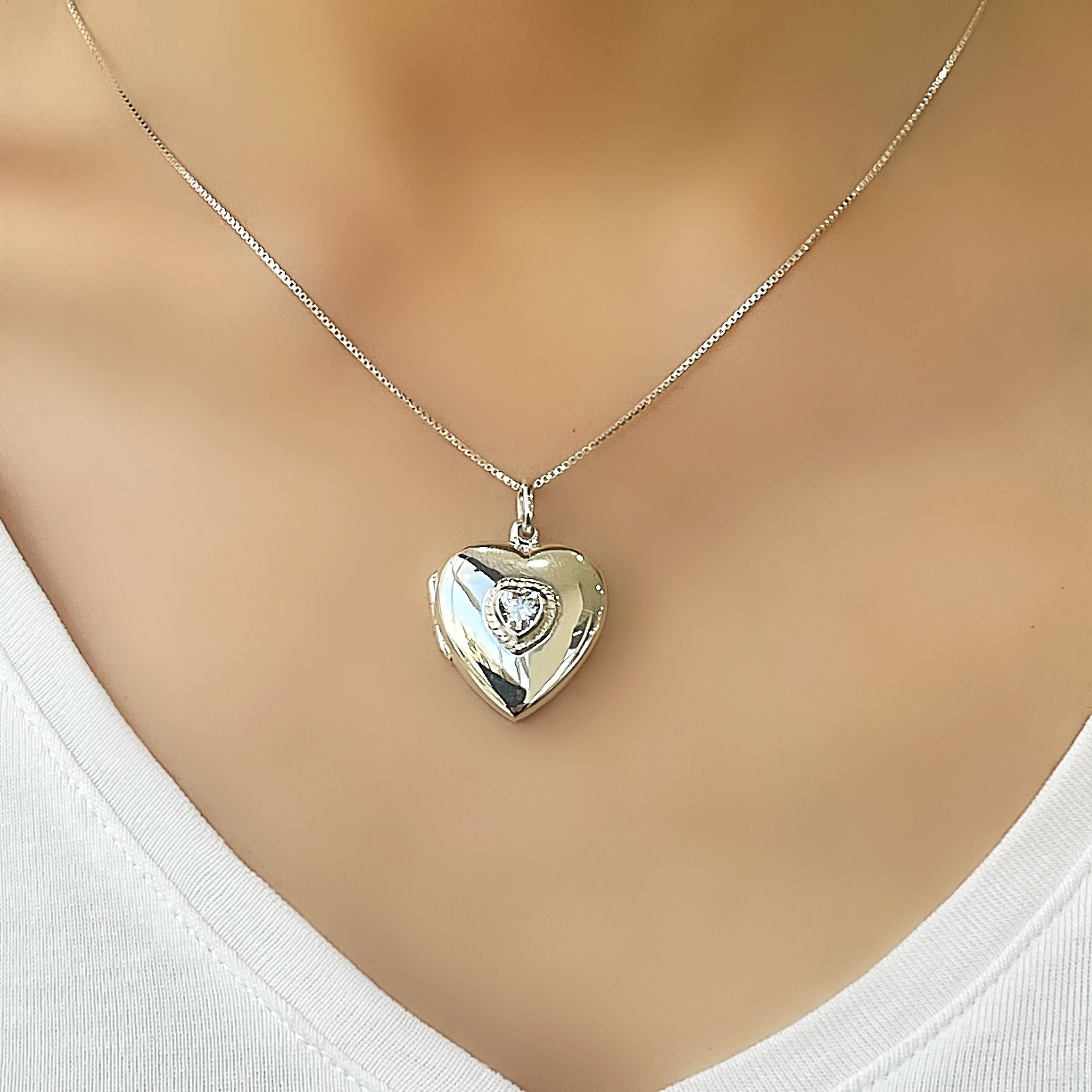 Real silver locket store