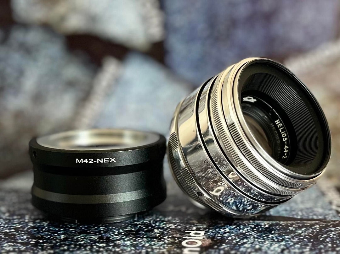 Lens Helios-44-2 58mm F2, With Adapter M42-E NEX, Vintage Soviet Lens ...