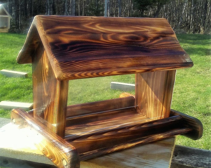 Large Post Mount Bird Feeder Cedar Wood TBNUP #1B - Etsy