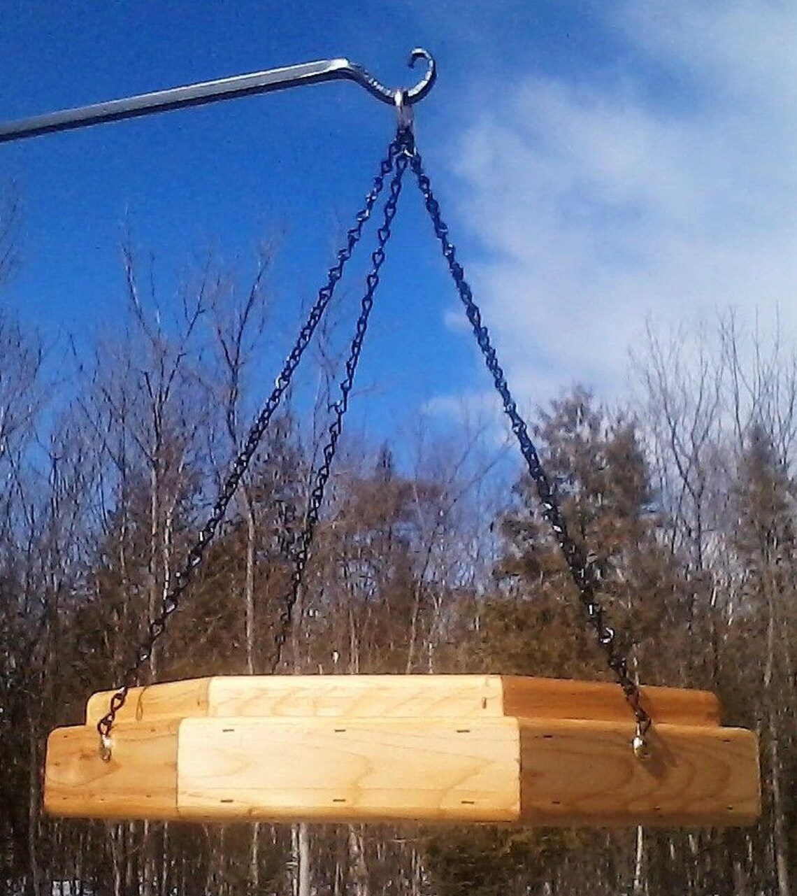 Handmade Hanging Octagon Platform Cedar Wood Bird/squirrel | Etsy