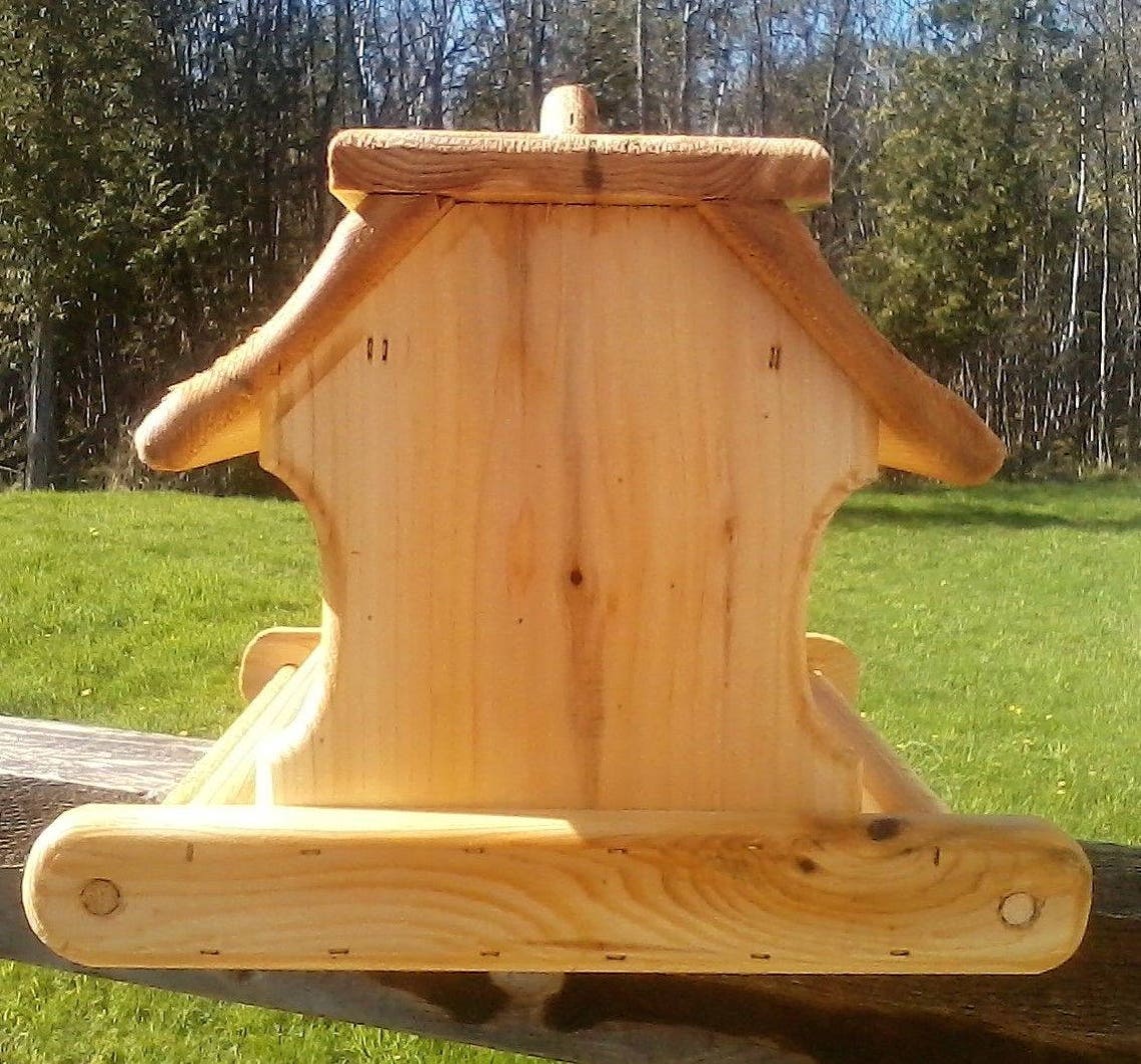 Very Large Post Mount Bird Feeder Cedar Wood TBNUP 1 - Etsy