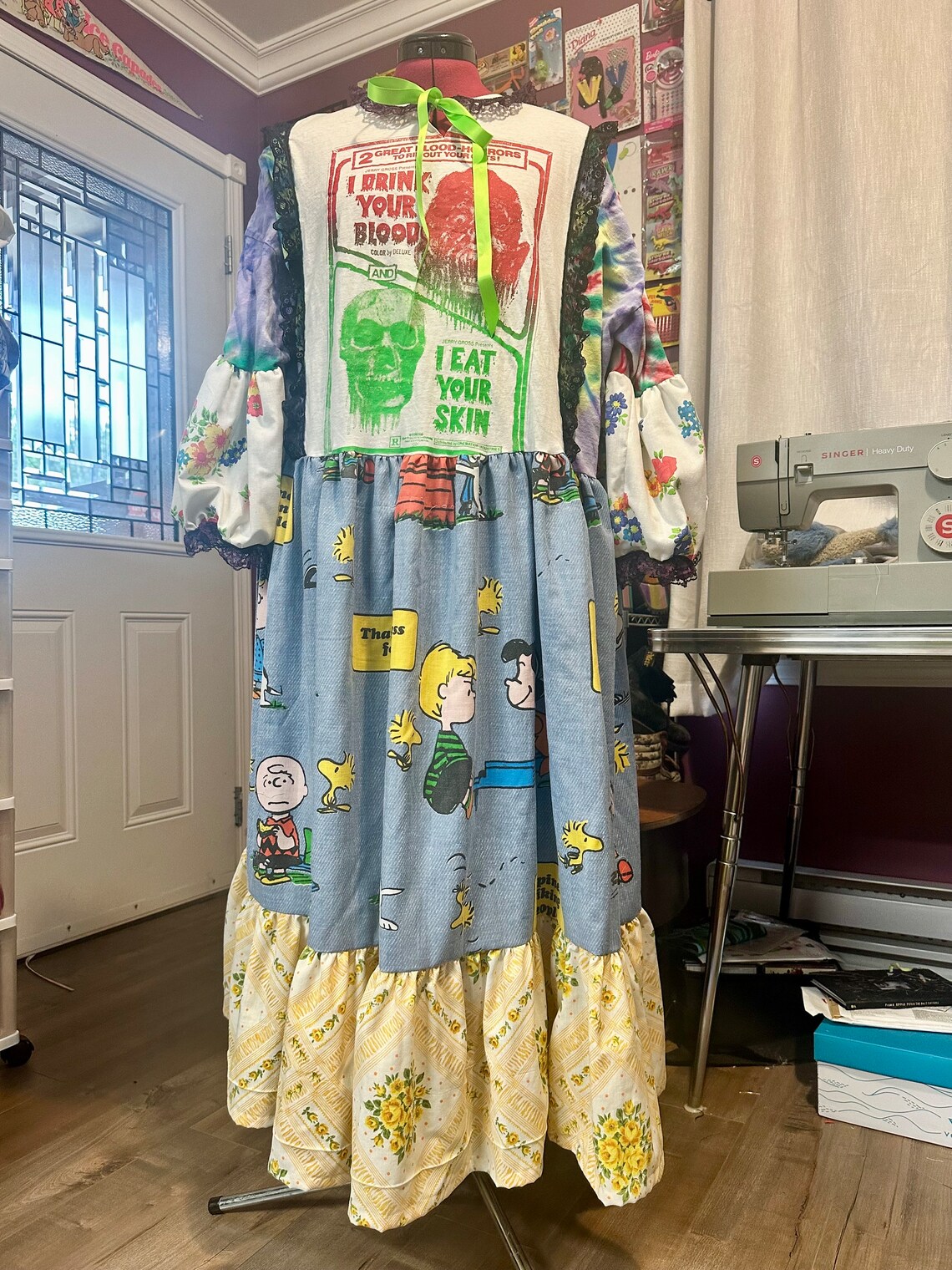 Horror Movie Bambi Snoopy Franken Maxi Tshirt Dress - Etsy