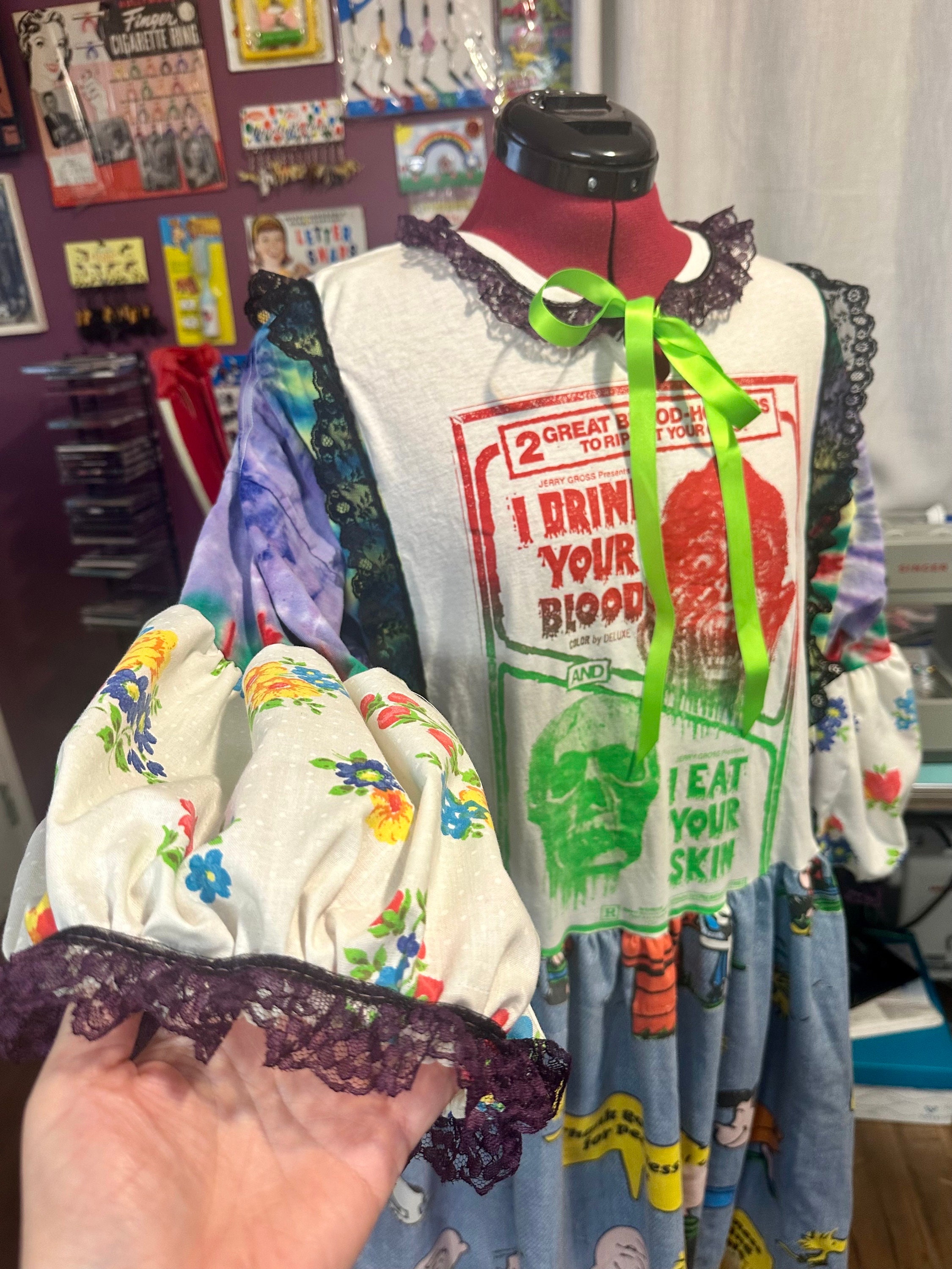 Horror Movie Bambi Snoopy Franken Maxi Tshirt Dress - Etsy