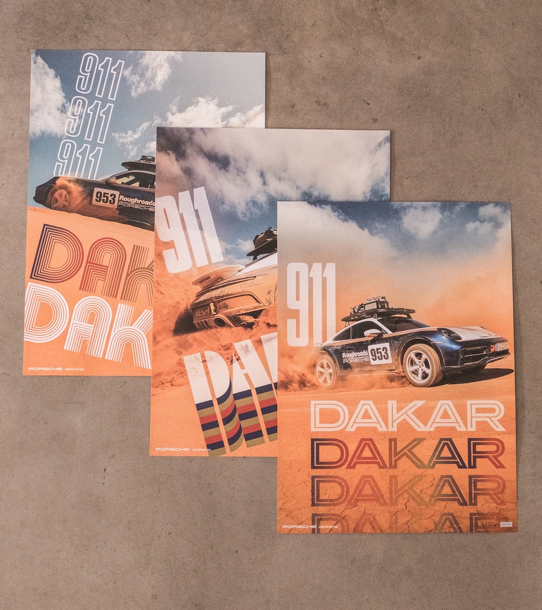 Porsche 911 Dakar Racing | Poster Set - Three Pieces in a Limited ...