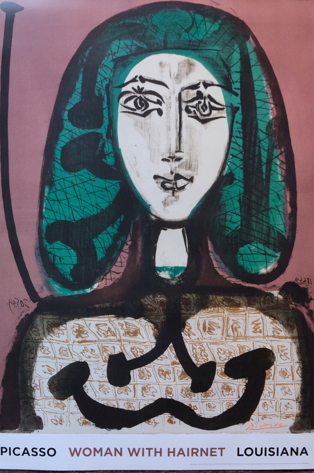 Pablo Picasso "woman With Hairnet" - Original Exposition Poster ...
