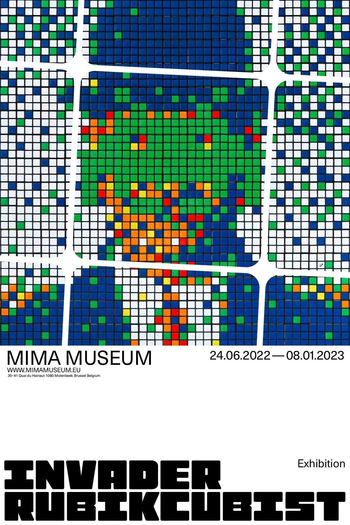 Invader Rubikcubist | Exhibition Poster MIMA Museum Brussels - Etsy