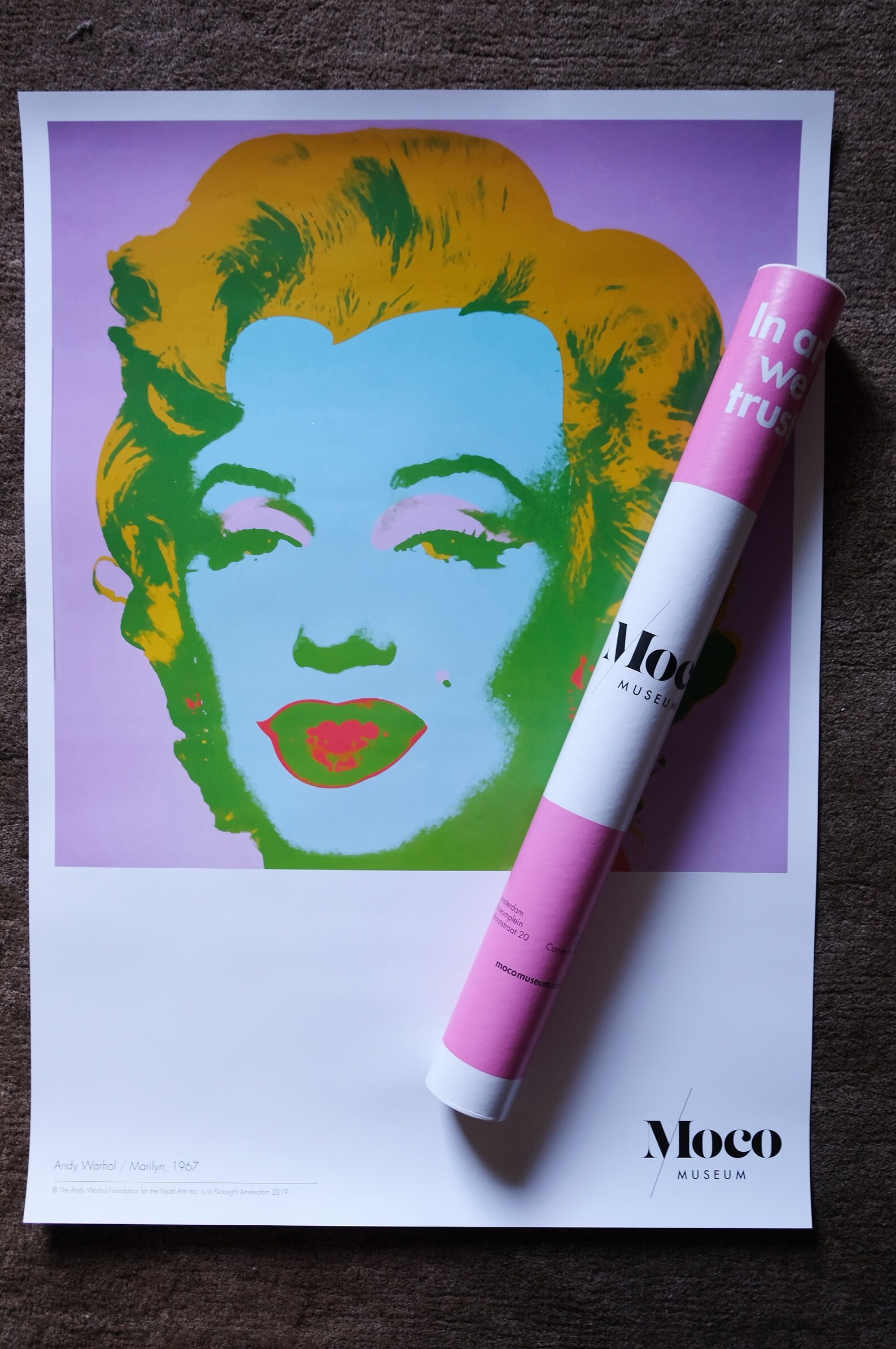 Moco Amsterdam Andy Warhol marilyn Monroe Original Exhibition Poster Moco Amsterdam Netherlands ...