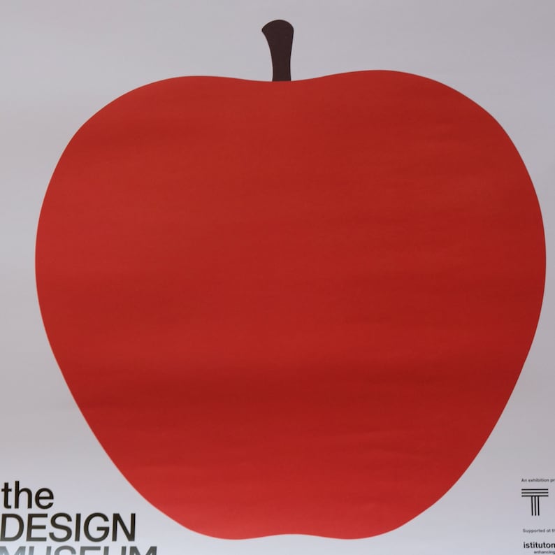 Enzo Mari Design Museum London apple Poster - Etsy