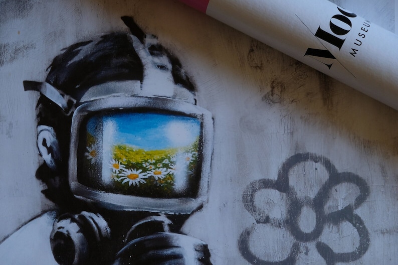 Banksy "gas Mask Boy" | Moco Museum Amsterdam - Netherlands - Etsy