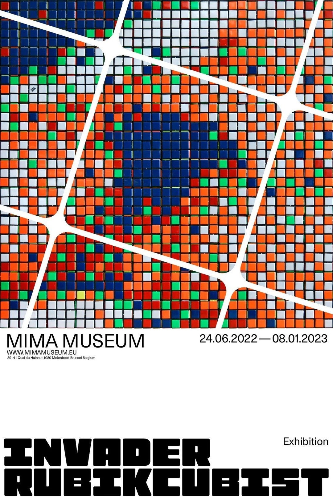 Invader Rubikcubist | Exhibition Poster MIMA Museum Brussels - Etsy
