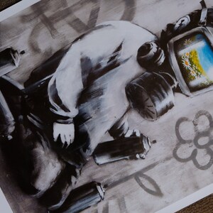 Banksy "gas Mask Boy" | Moco Museum Amsterdam - Netherlands - Etsy