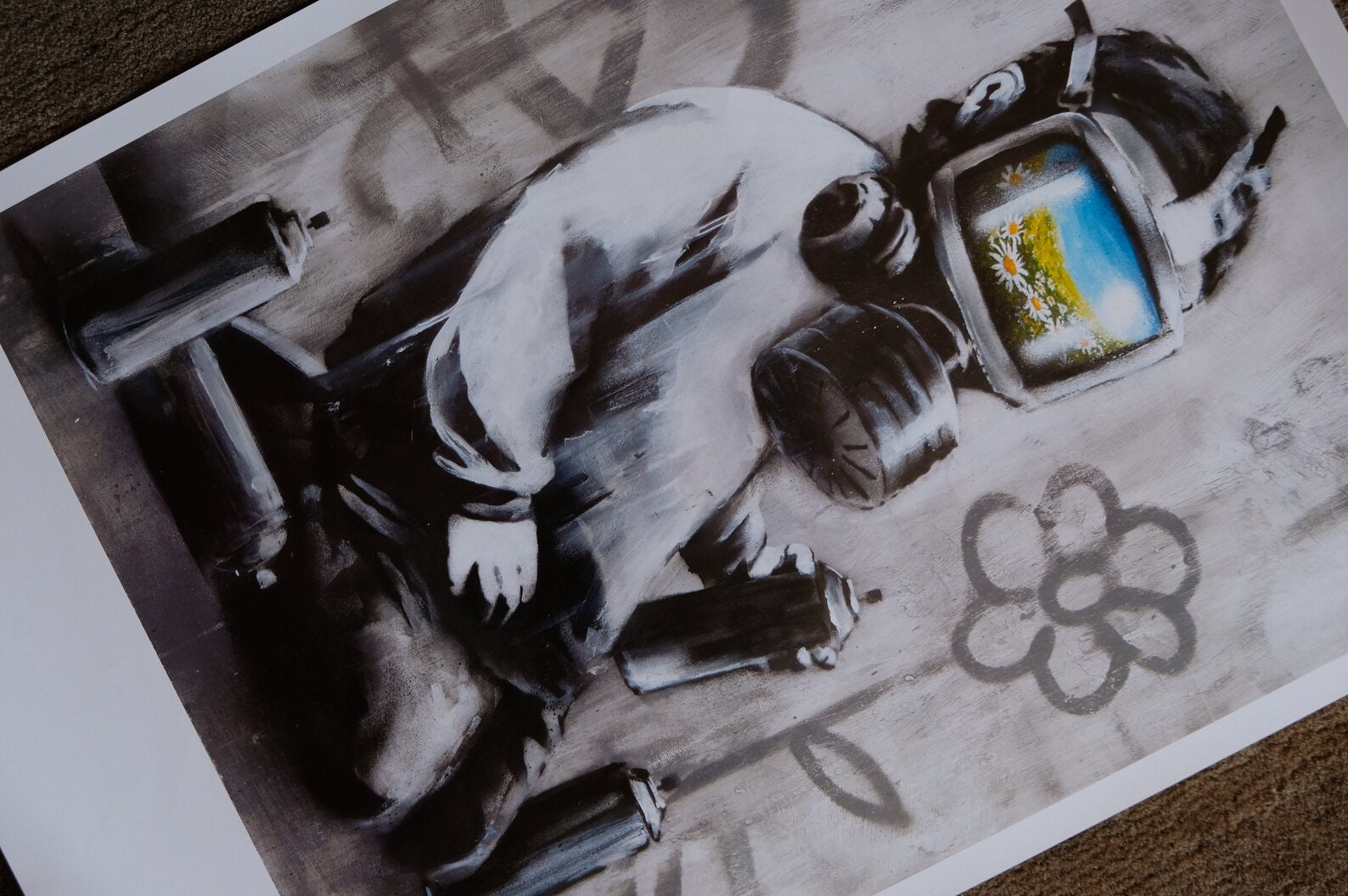 Banksy "gas Mask Boy" | Moco Museum Amsterdam - Netherlands - Etsy