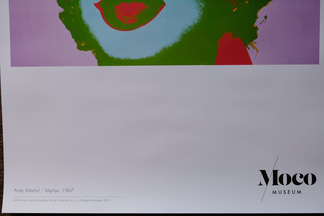 Moco Amsterdam Andy Warhol marilyn Monroe Original Exhibition Poster Moco Amsterdam Netherlands ...