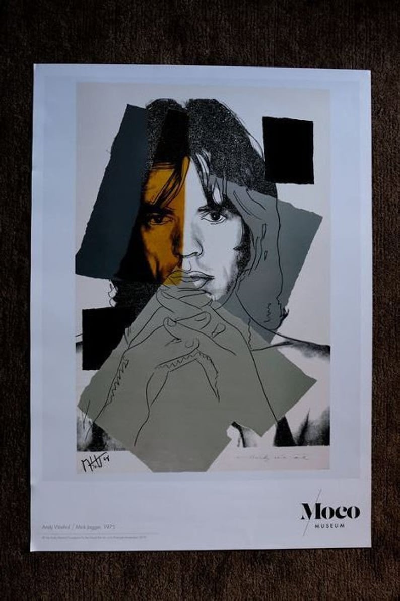 Moco "mick Jagger" by Andy Warhol | Original Exhibition Poster Moco Amsterdam - Netherlands - Etsy