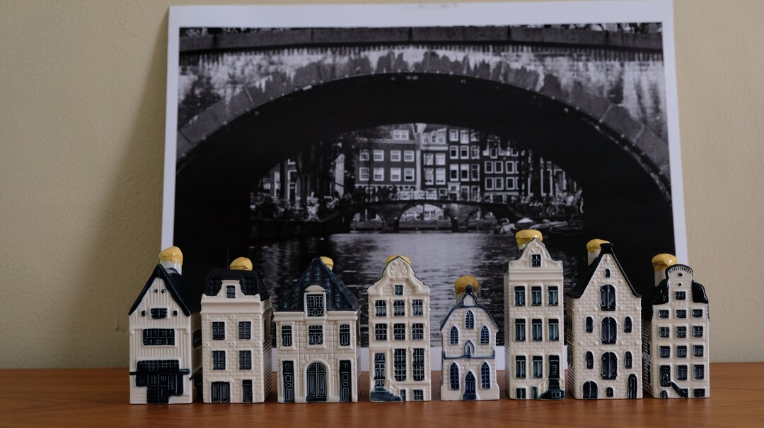 Delft Blue KLM Original Miniature Houses (8 Items KLM) | Dutch Design ...