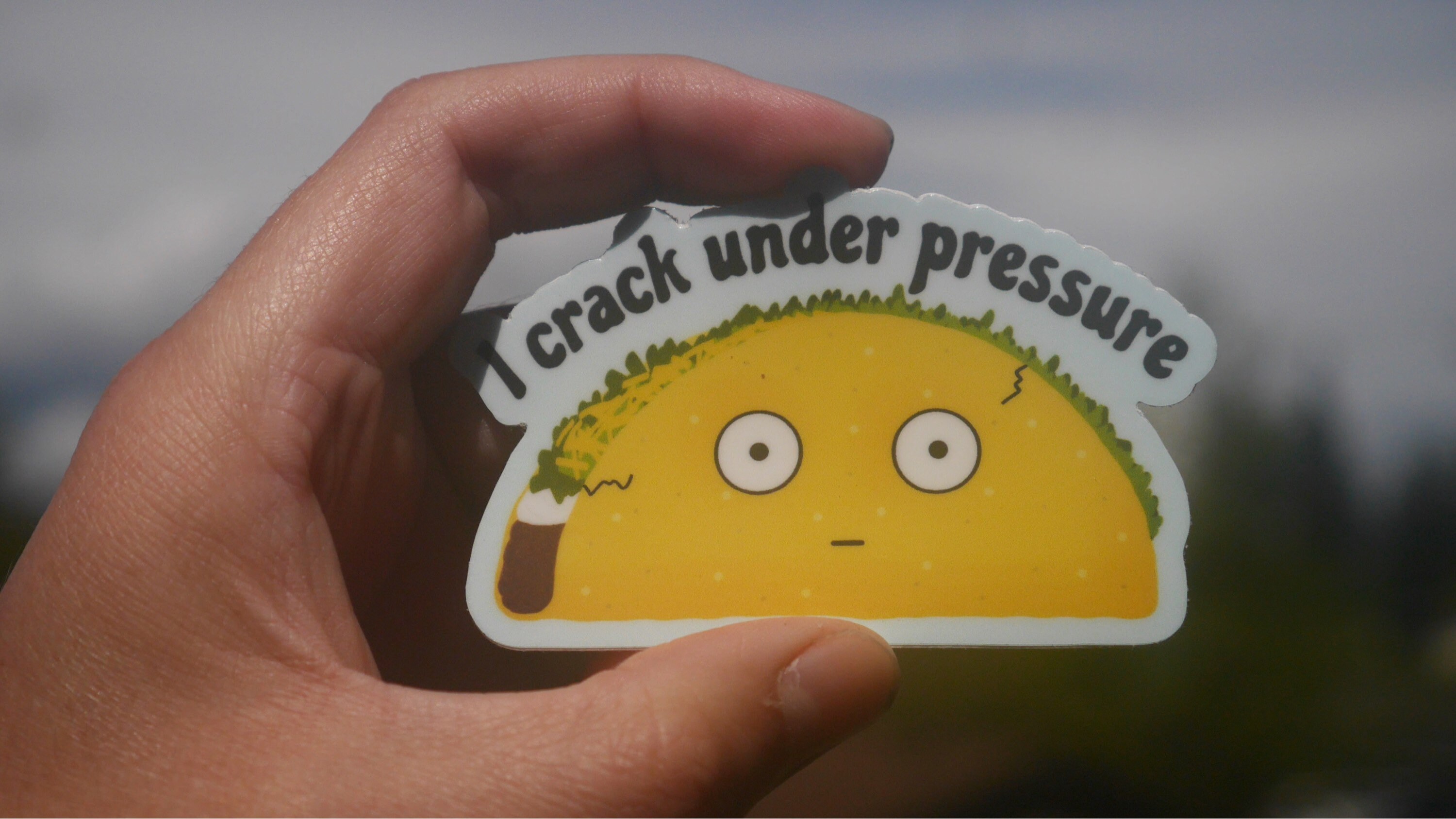 Vinyl Sticker, I Crack Under Pressure, Weather Proof, Sticker ...