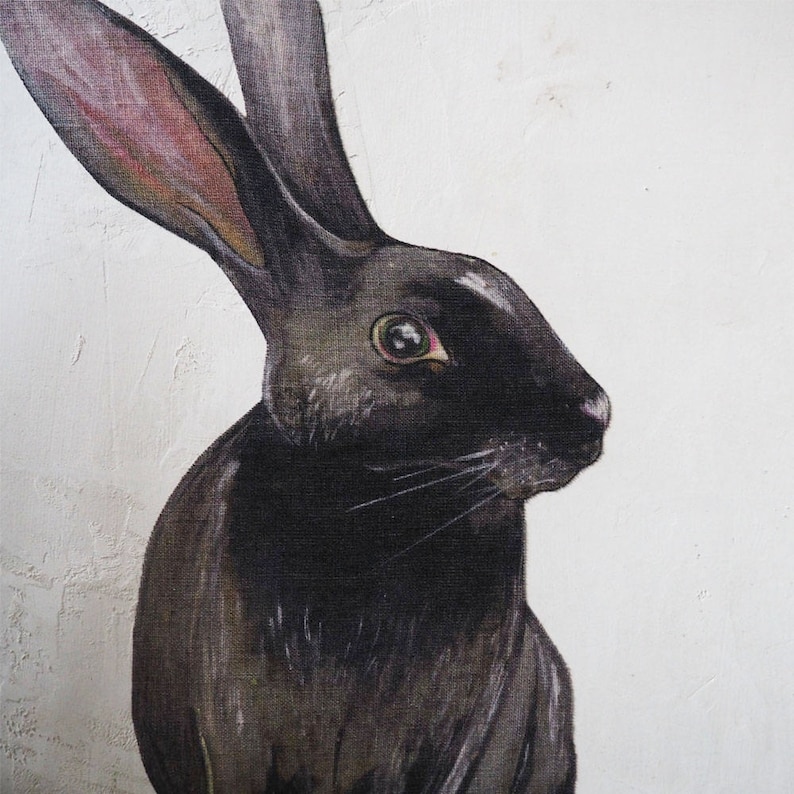 Black Rabbit Sticker Wall Decal - Etsy