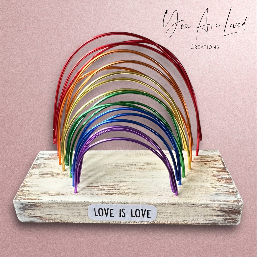 Rainbow Desk Art - Etsy