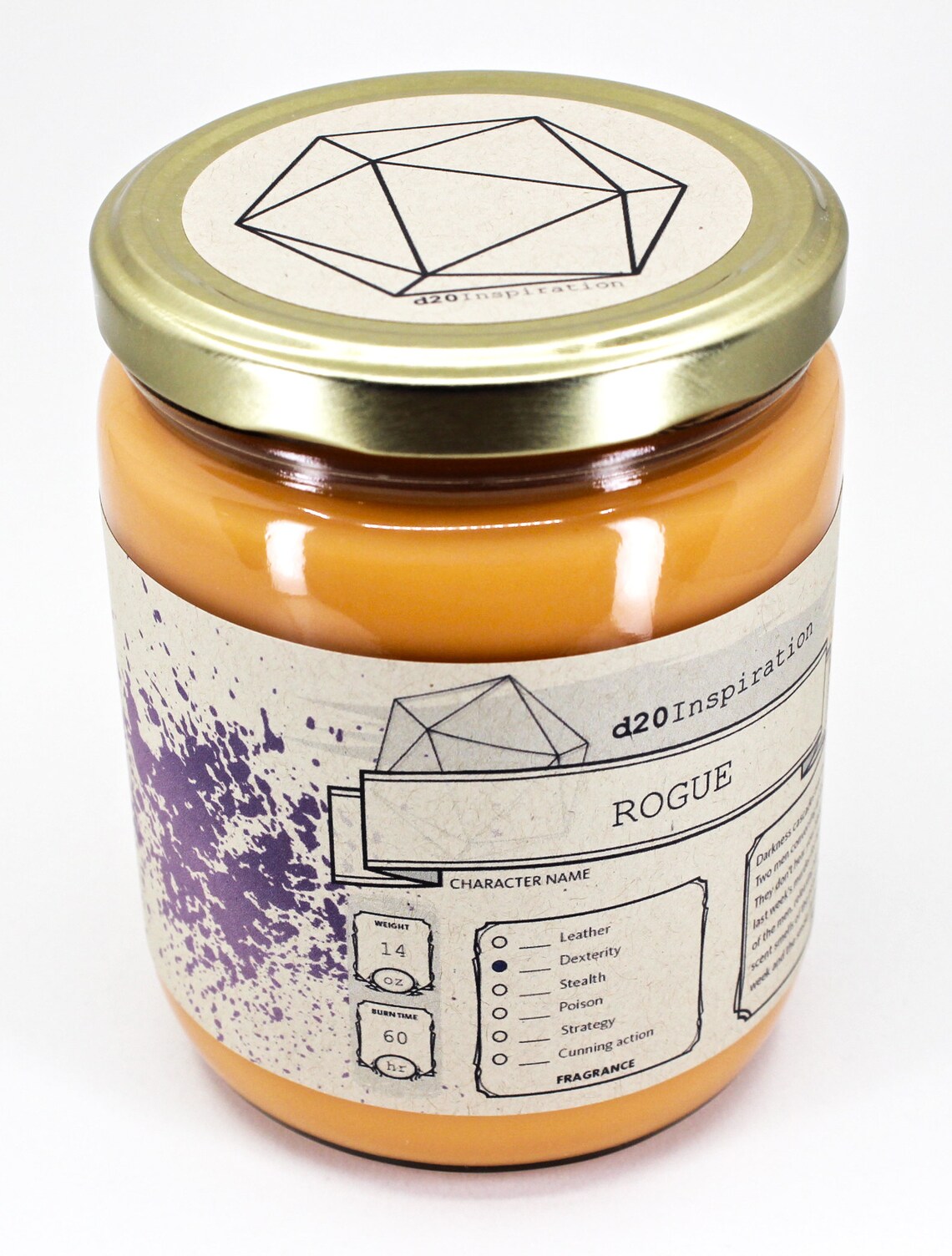 Rogue RPG Gaming Candle Customize to Your Character - Etsy