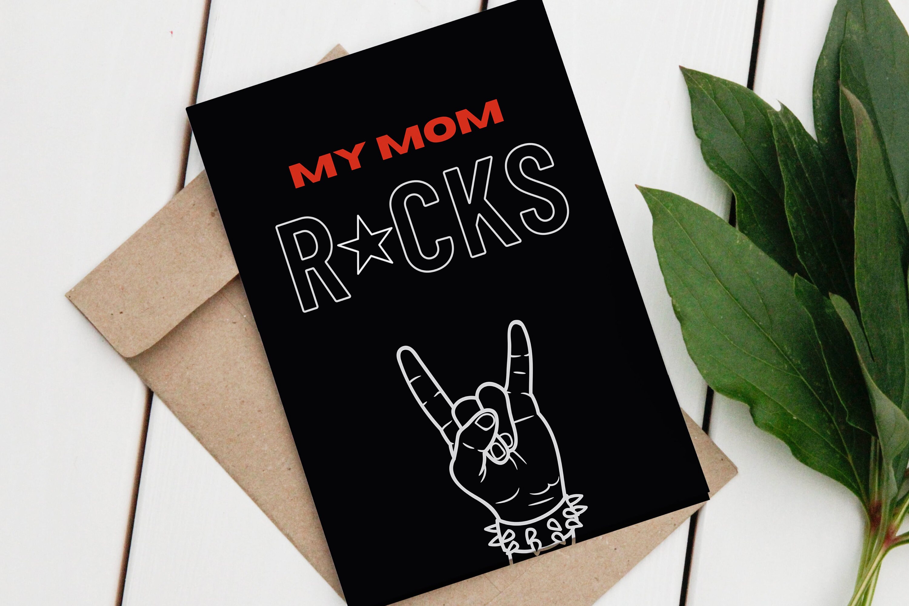 Printable Card My Mom Rocks Instant Download Birthday Gift for Mom and ...