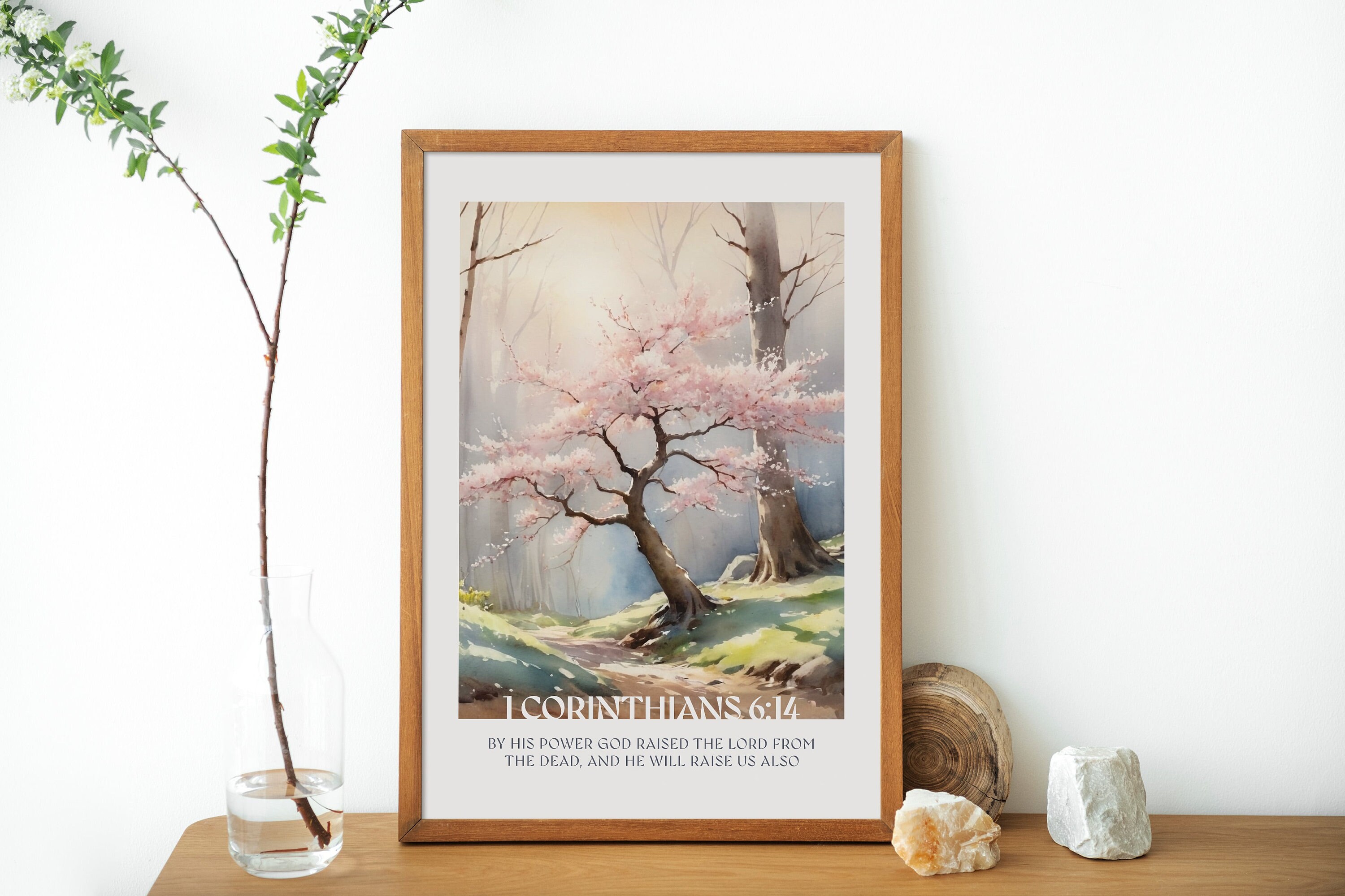 Set of 8 Bible Easter Poster Printable Baptism Gift Scripture Art Bible ...