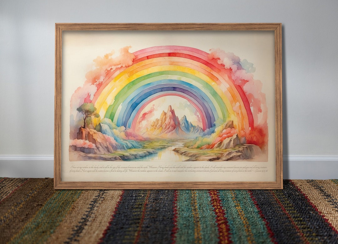 Christian Wall Art GENESIS 9:13 I Have Set My Rainbow in the Clouds ...