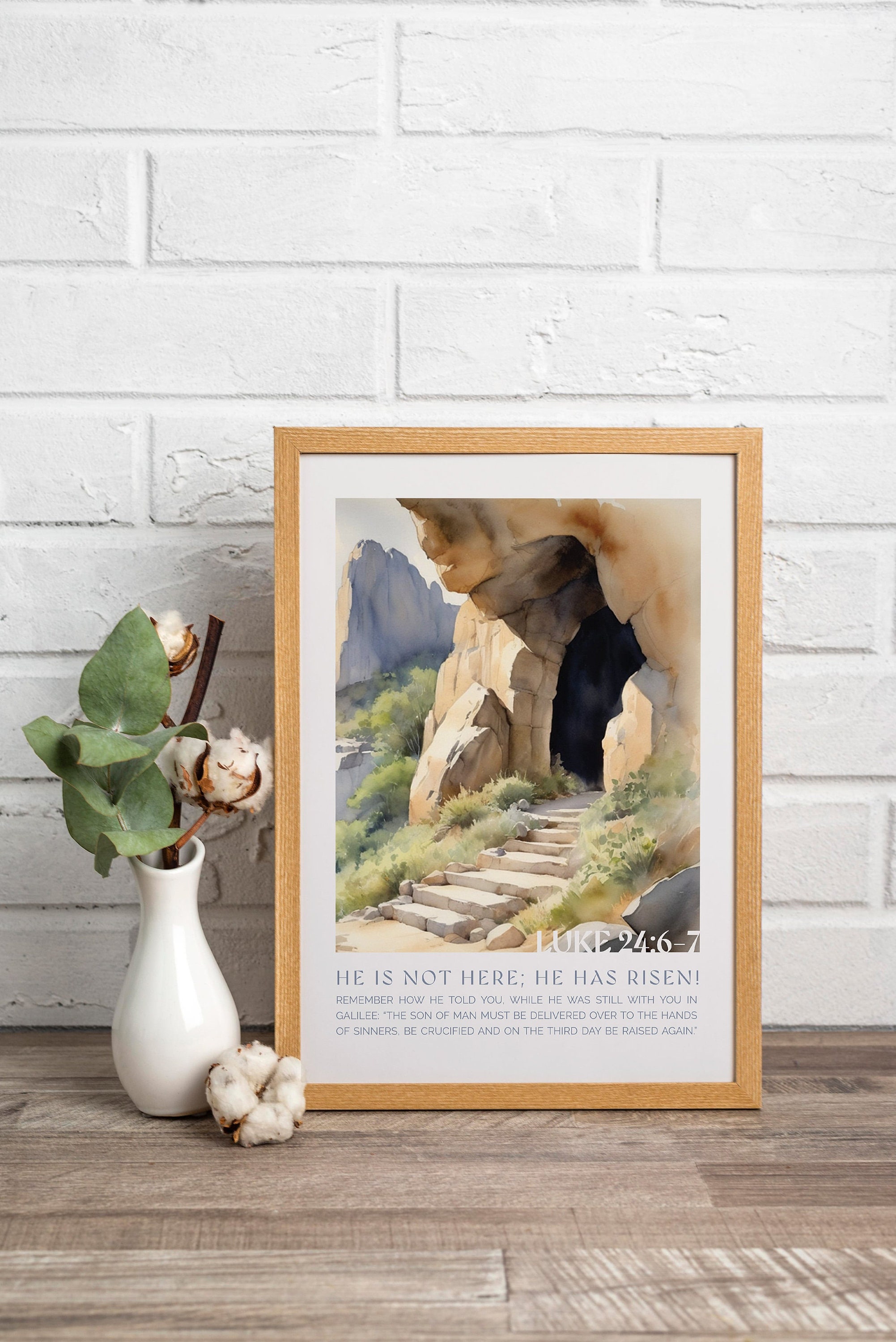 Set of 8 Bible Easter Poster Printable Baptism Gift Scripture Art Bible ...