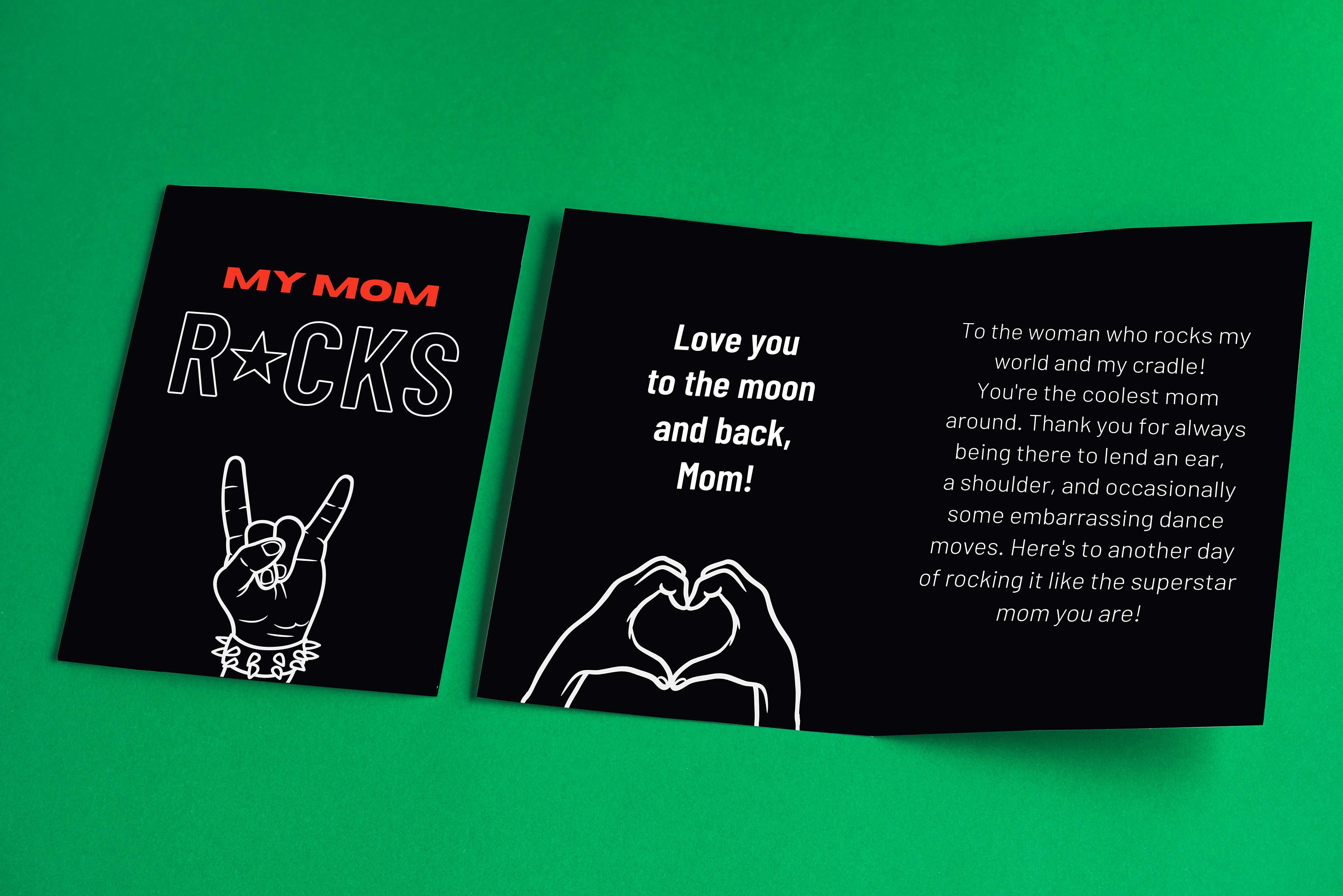 Printable Card My Mom Rocks Instant Download Birthday Gift for Mom and ...