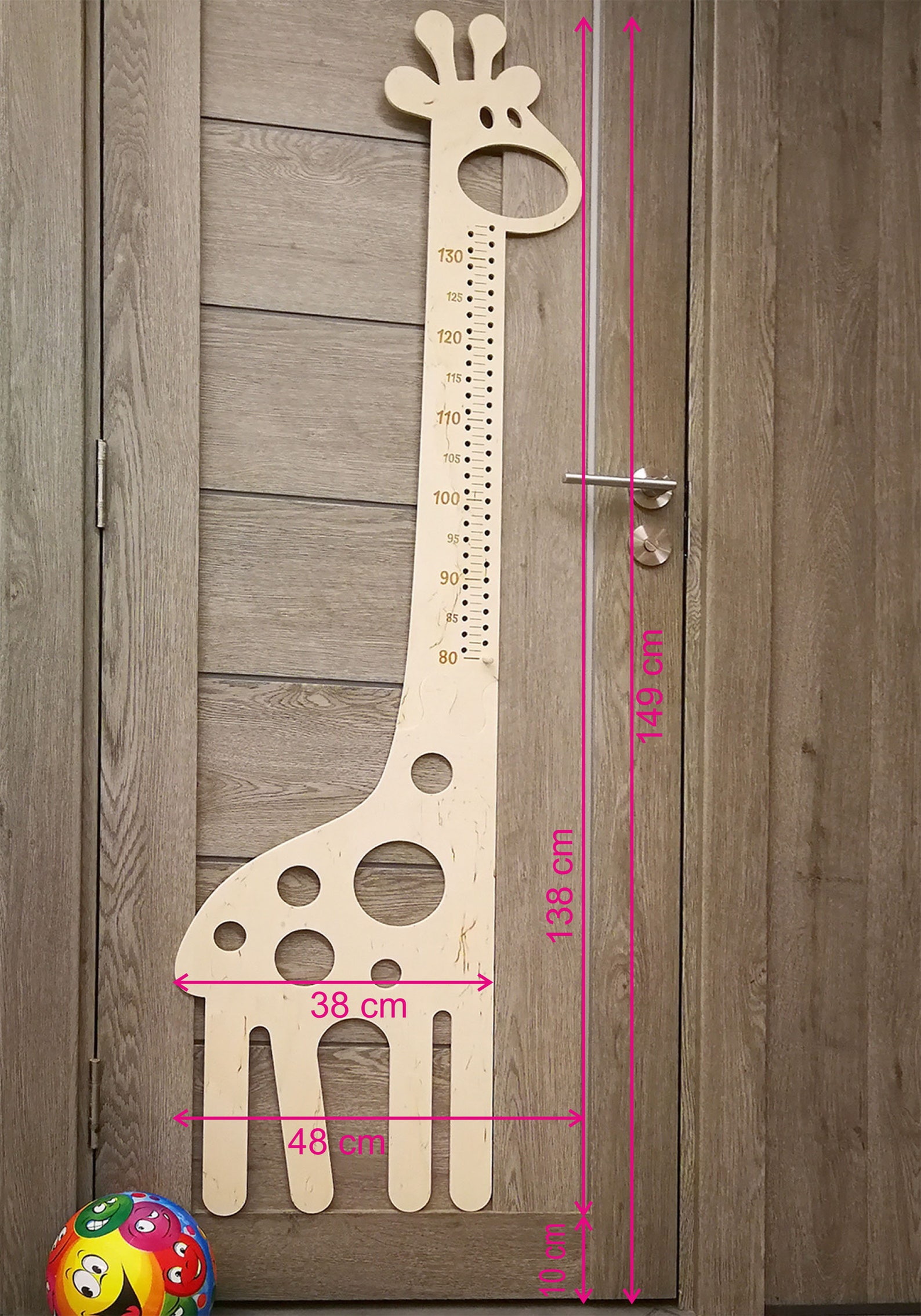 GIRAFFE Height Measurement Marking With Centimeters, Height Ruler ...