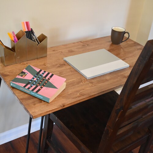 Drop-leaf Tablet Desk // Folding Desk / Side Table / Storage | Etsy