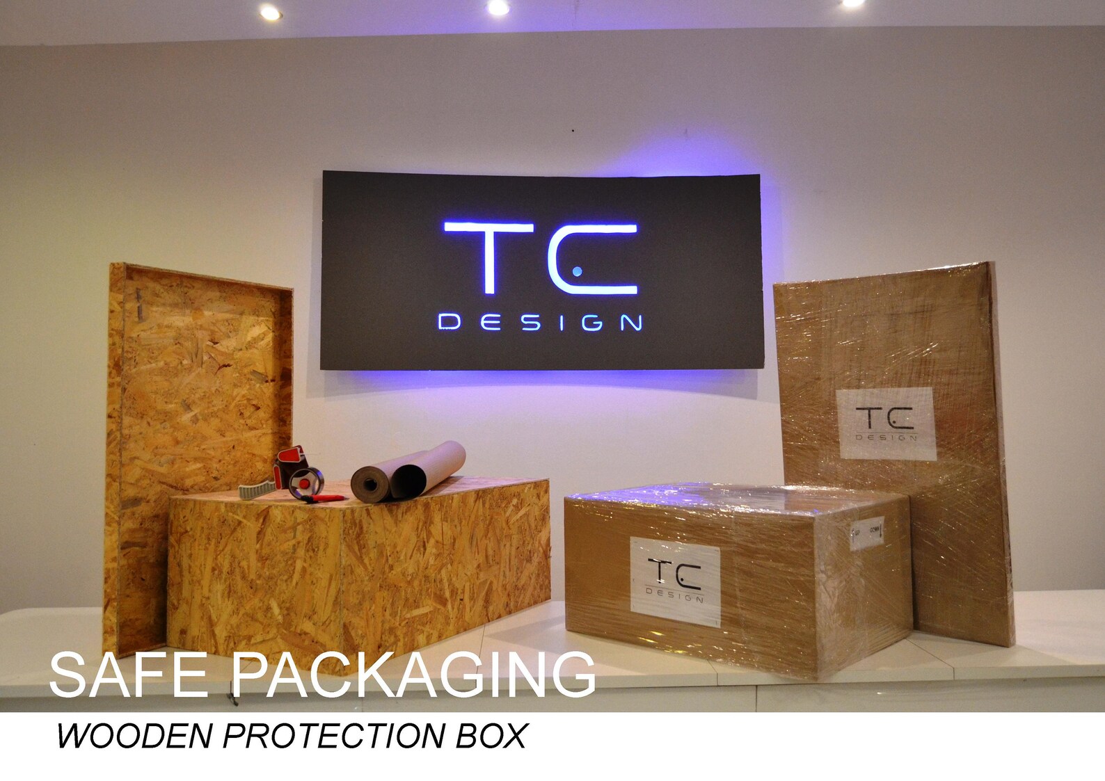 STONE Model Container Coffee Table With Led Lights - Etsy