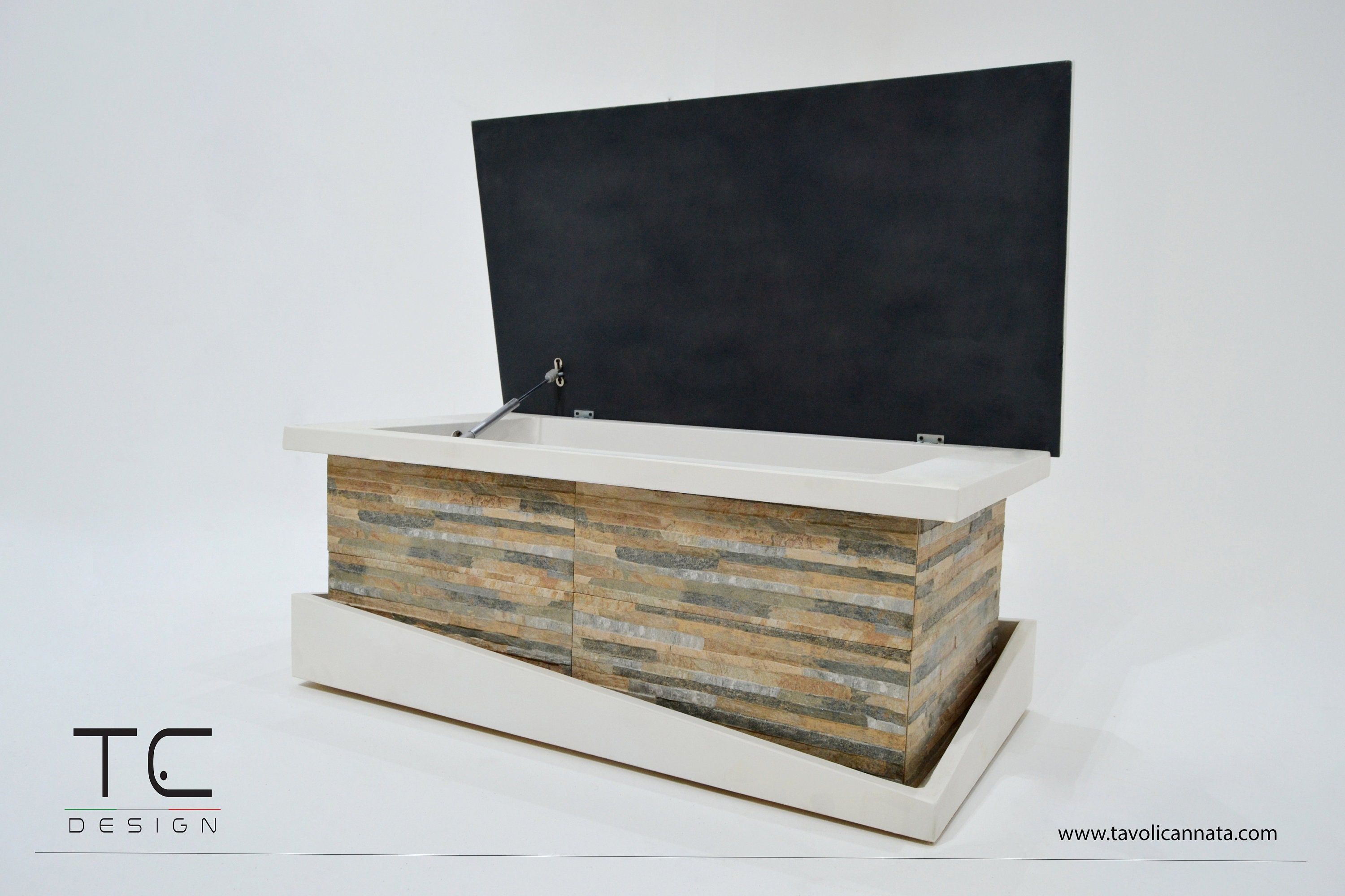 STONE Model Container Coffee Table With Led Lights - Etsy