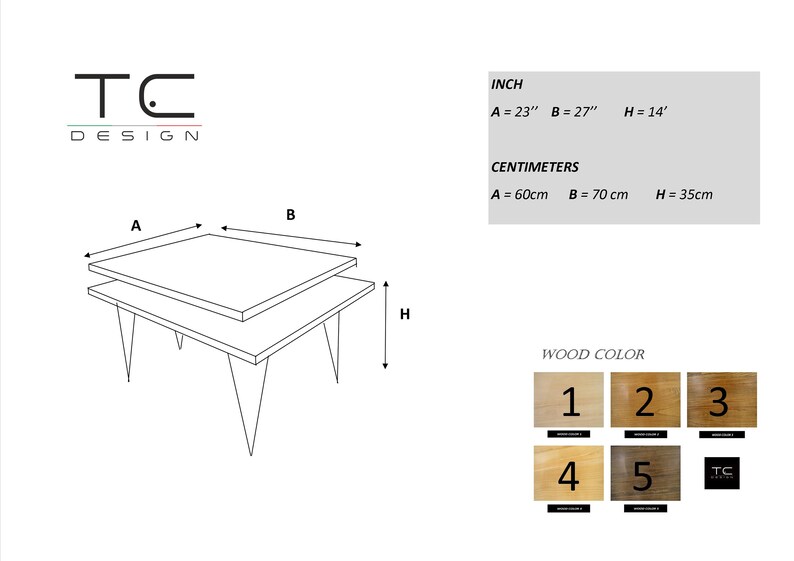 Modern Wooden Coffee Table With Led Lights Vision Model - Etsy