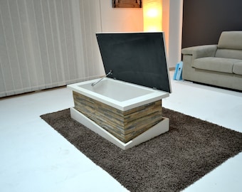STONE Model Container Coffee Table With Led Lights - Etsy