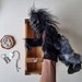 BIGFOOT SASQUATCH DISPLAY, Unique Cryptid Gift, Hairy Friend, Footprint ...