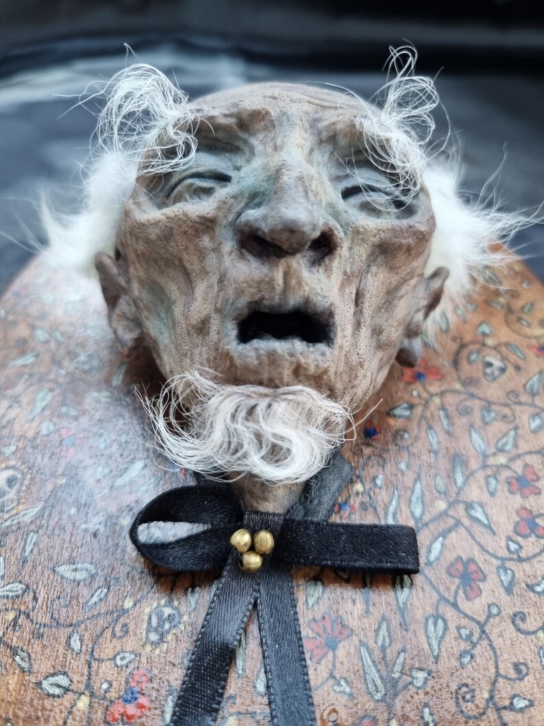 Memento Mori Wall Sculpture, Dead Old Man, Macabre Art Decor - Etsy