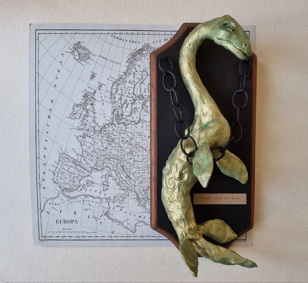 BABY NESSIE Wall Art, Loch Ness Monster Trophy, Scottish Folklore ...