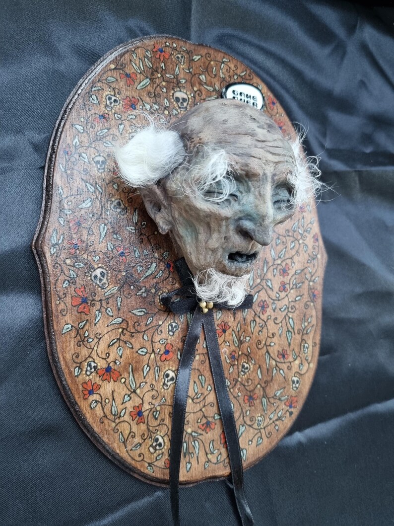 Memento Mori Wall Sculpture, Dead Old Man, Macabre Art Decor - Etsy