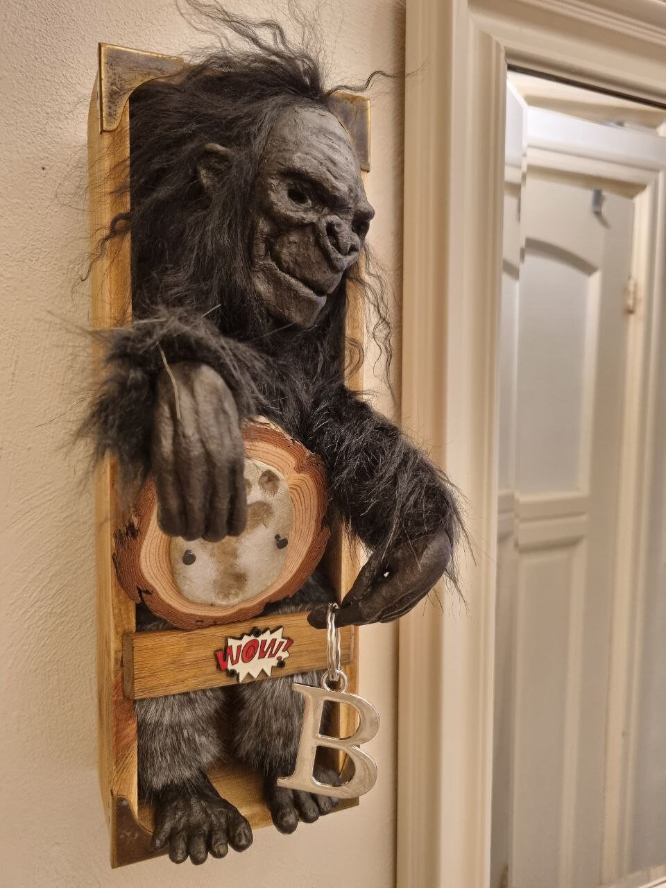 BIGFOOT SASQUATCH DISPLAY, Unique Cryptid Gift, Hairy Friend, Footprint ...