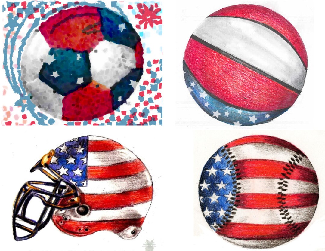US Patriotic Sports 4x6 Card Bundle - Etsy