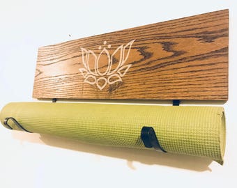 Yoga mat wall holder | Etsy